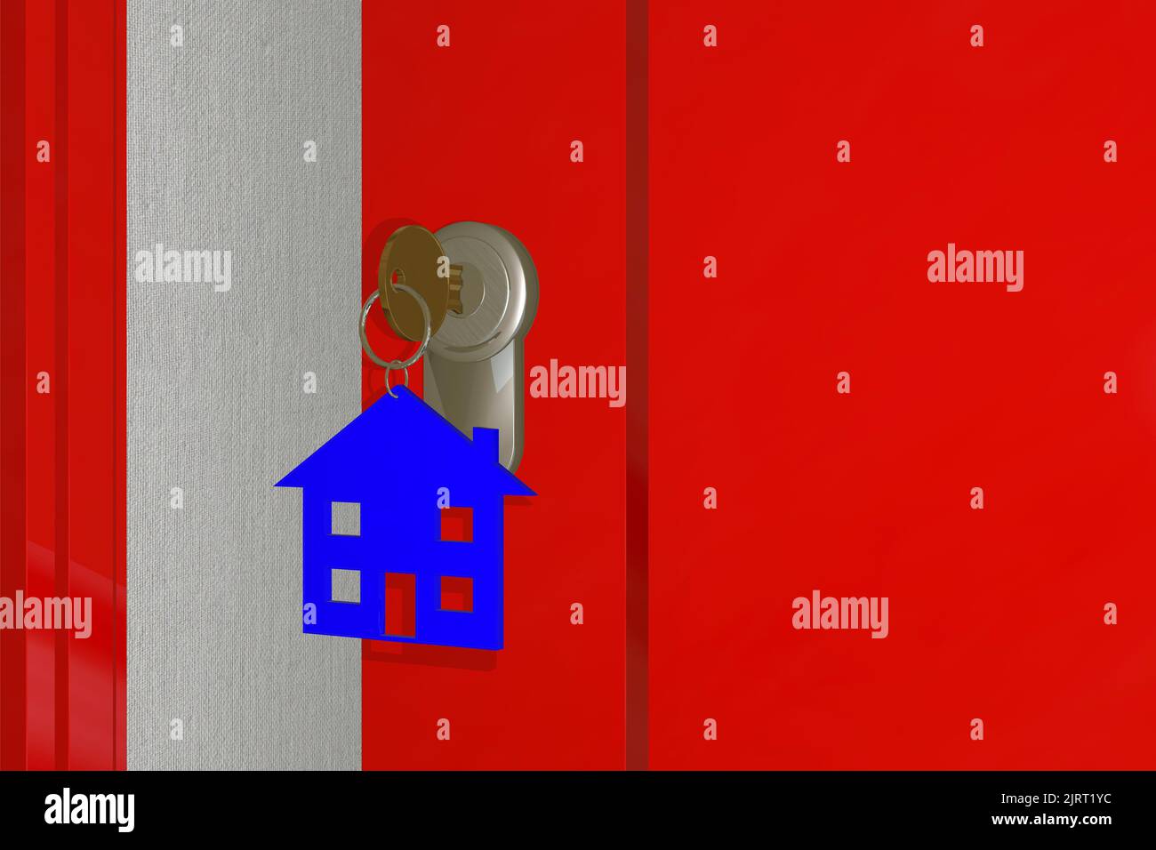 house keys key 3D rendered key ring with house new home mortgage ...