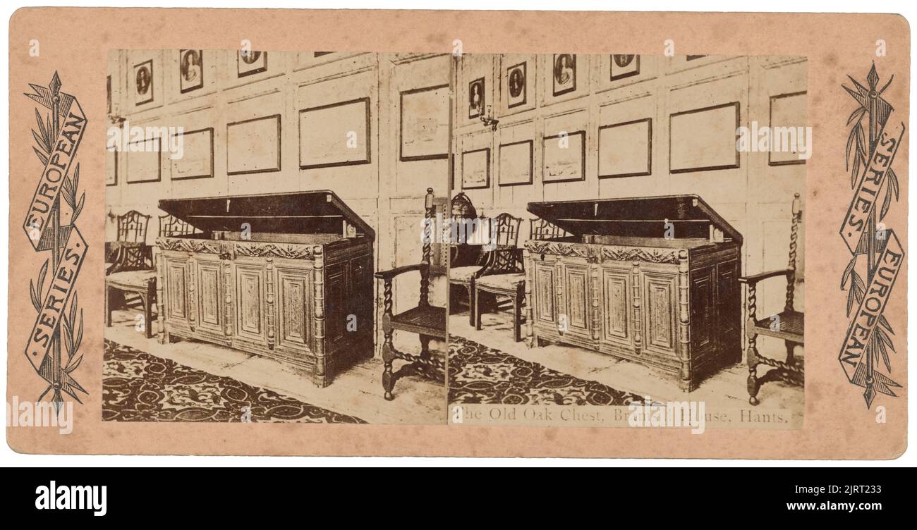 The Old Oak Chest, Bramsill House, Hants (Hampshire), 1880s, Bramshill ...