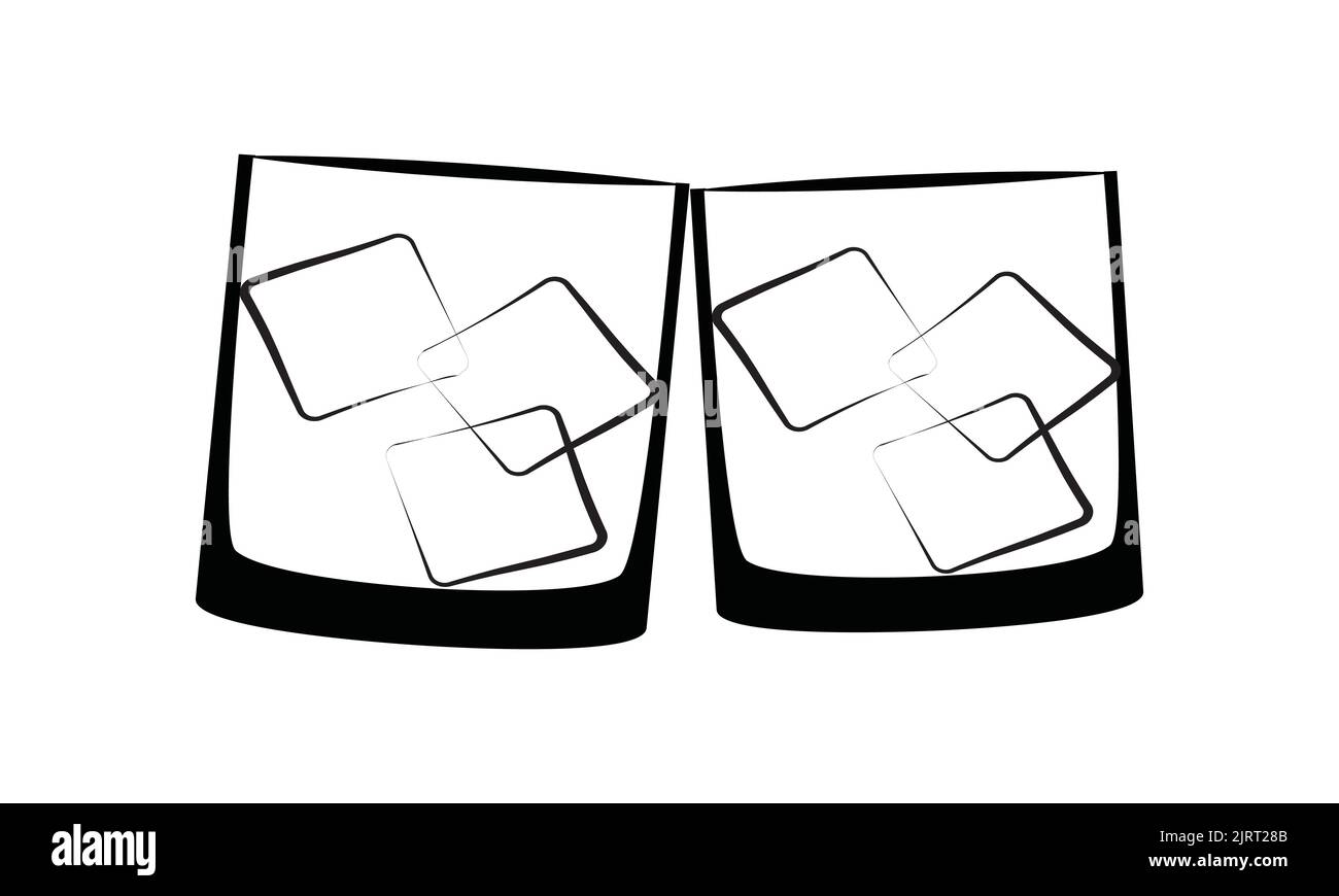 Ice cubes splash water Stock Vector Images - Alamy