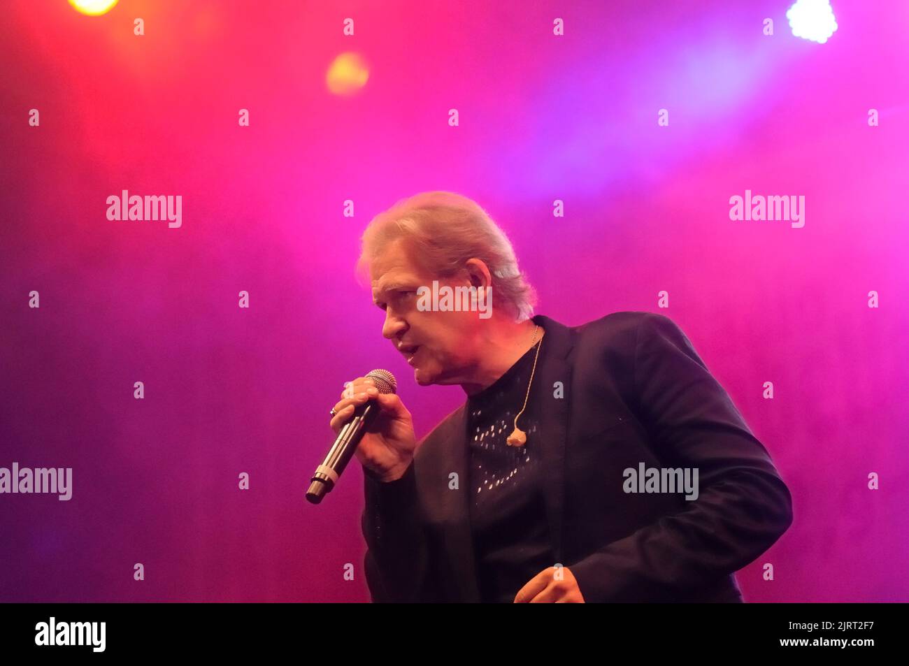 Vienna, Austria. June 22, 2012. Irish singer Johnny Logan at the Danube ...