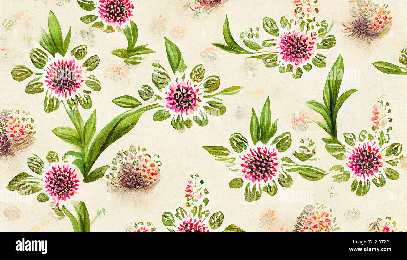 3D illustration Liberty Flower Pattern Floral Background Design For ...