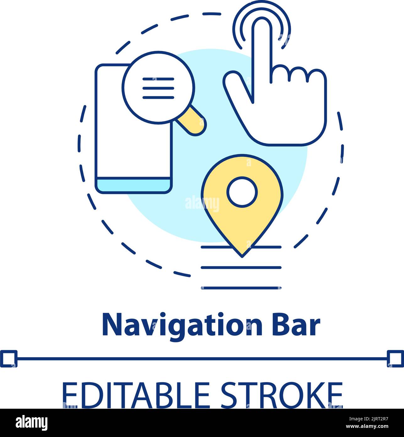 Navigation bar concept icon Stock Vector Image & Art - Alamy