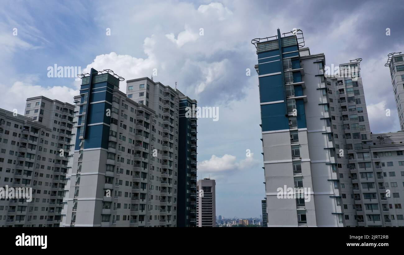 Aerial view of modern high-rise apartment buildings in Jakarta Stock Photo - Alamy