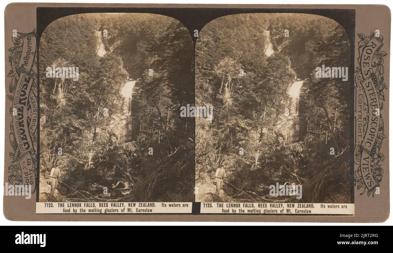 The Lennox Falls, Rees Valley, New Zealand ..., circa 1900, Melbourne ...