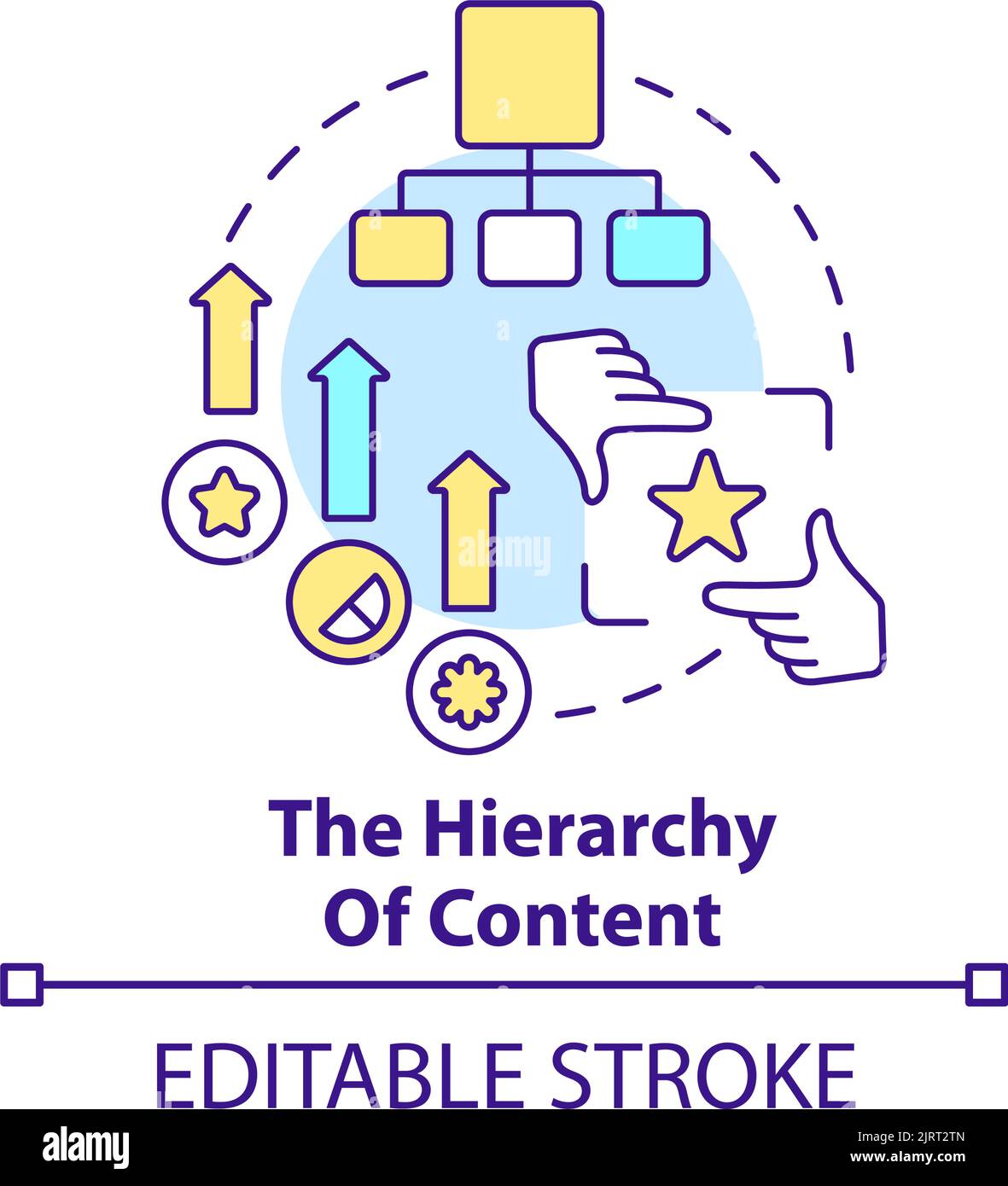 Hierarchy Of Content Concept Icon Stock Vector Image And Art Alamy