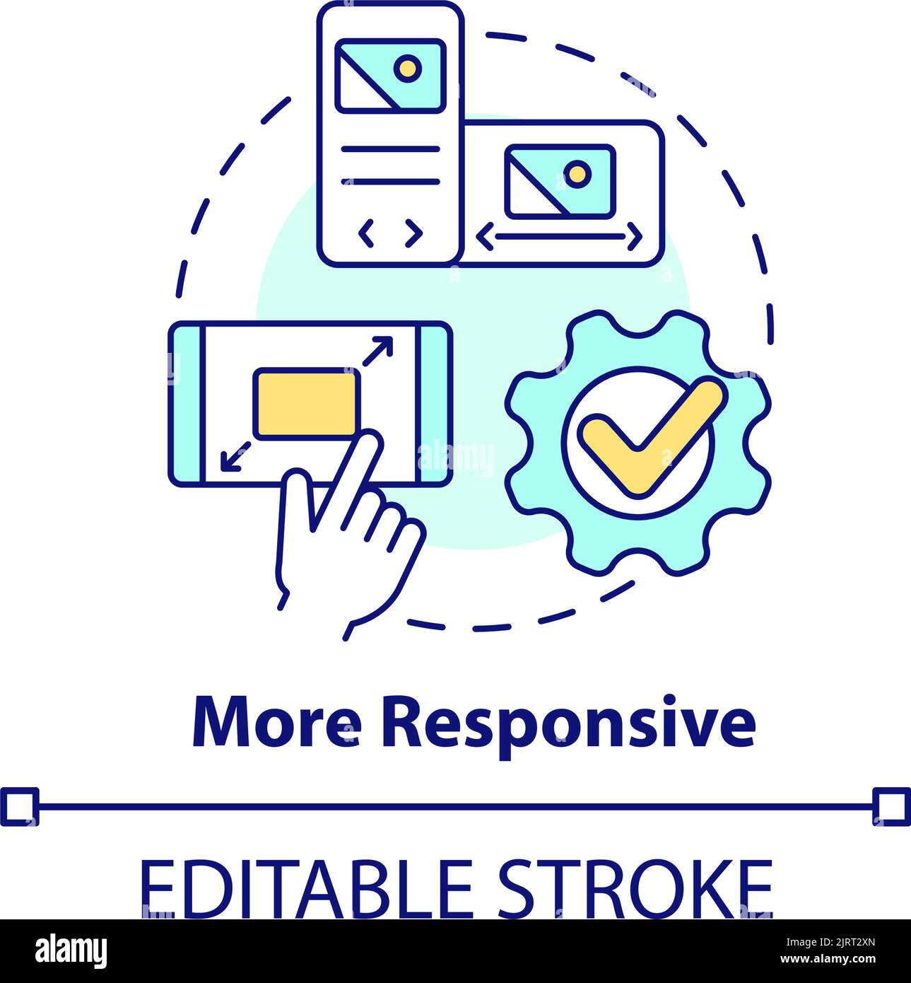 More responsive concept icon Stock Vector Image & Art - Alamy