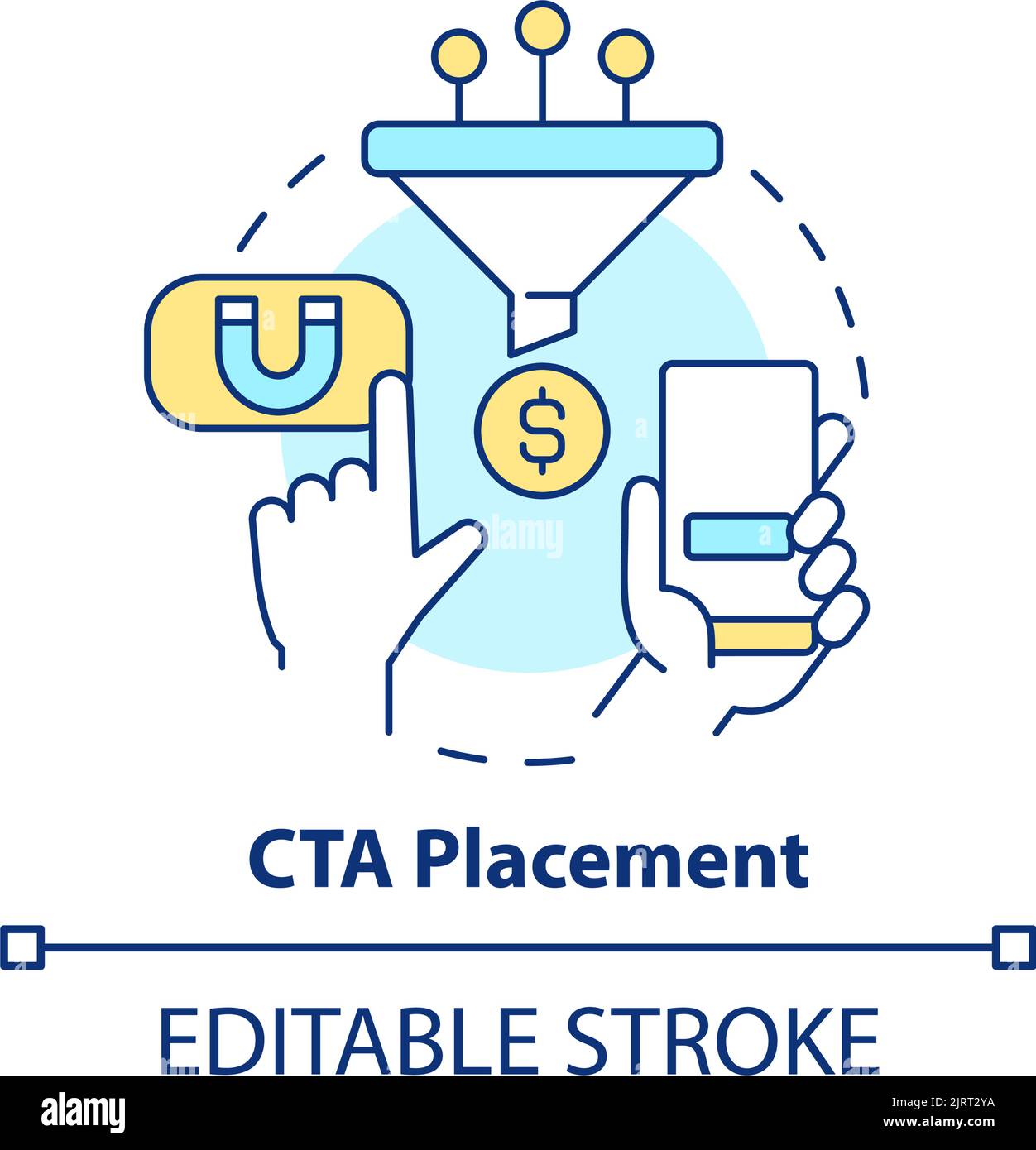 Cta Placement Concept Icon Stock Vector Image And Art Alamy