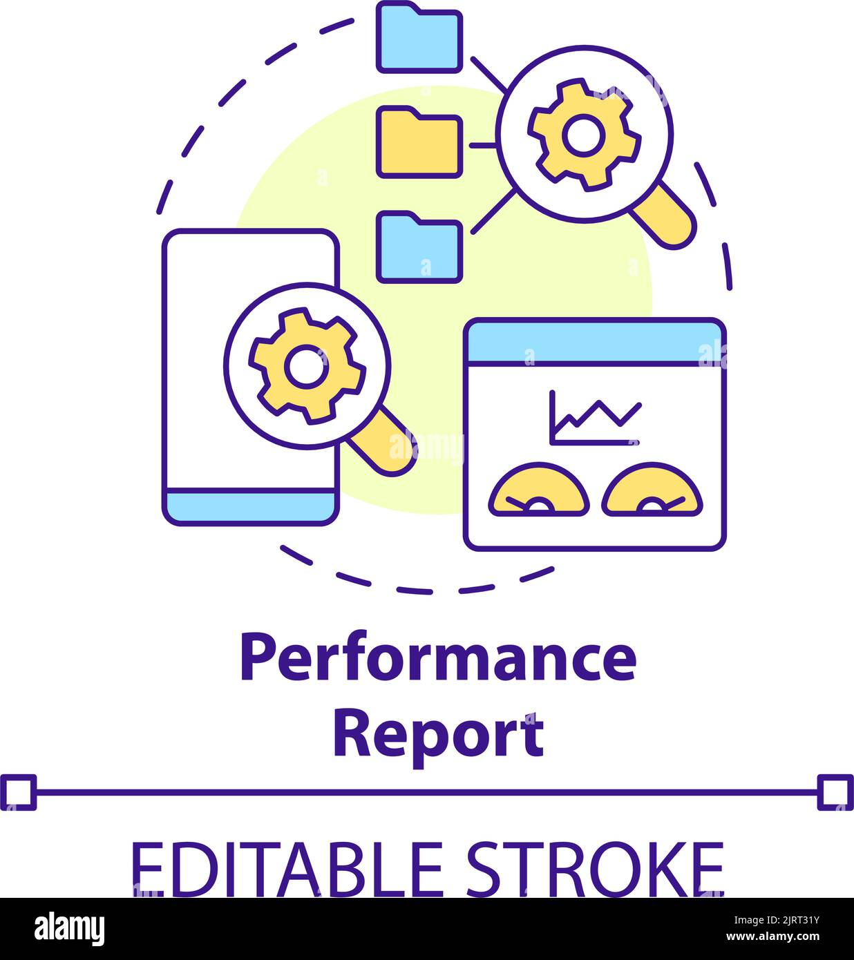 Performance report concept icon Stock Vector Image & Art - Alamy