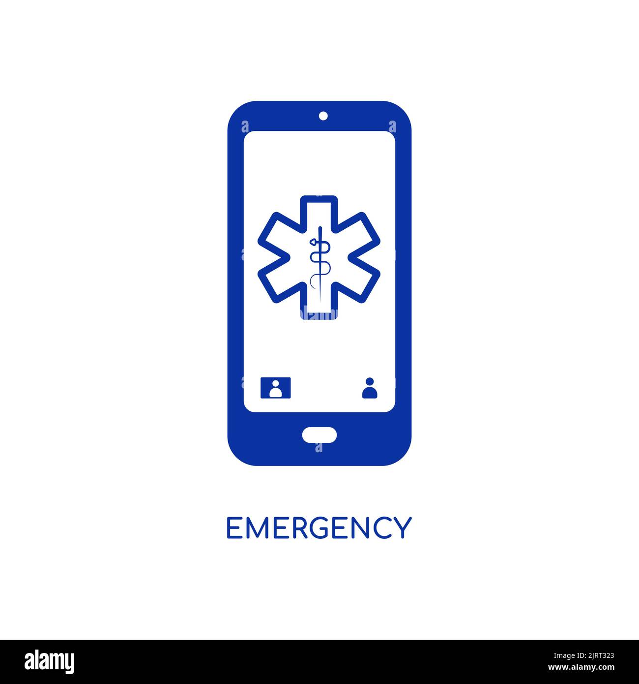 Emergency icon. Tele assistance help phone sign. Flat vector ...