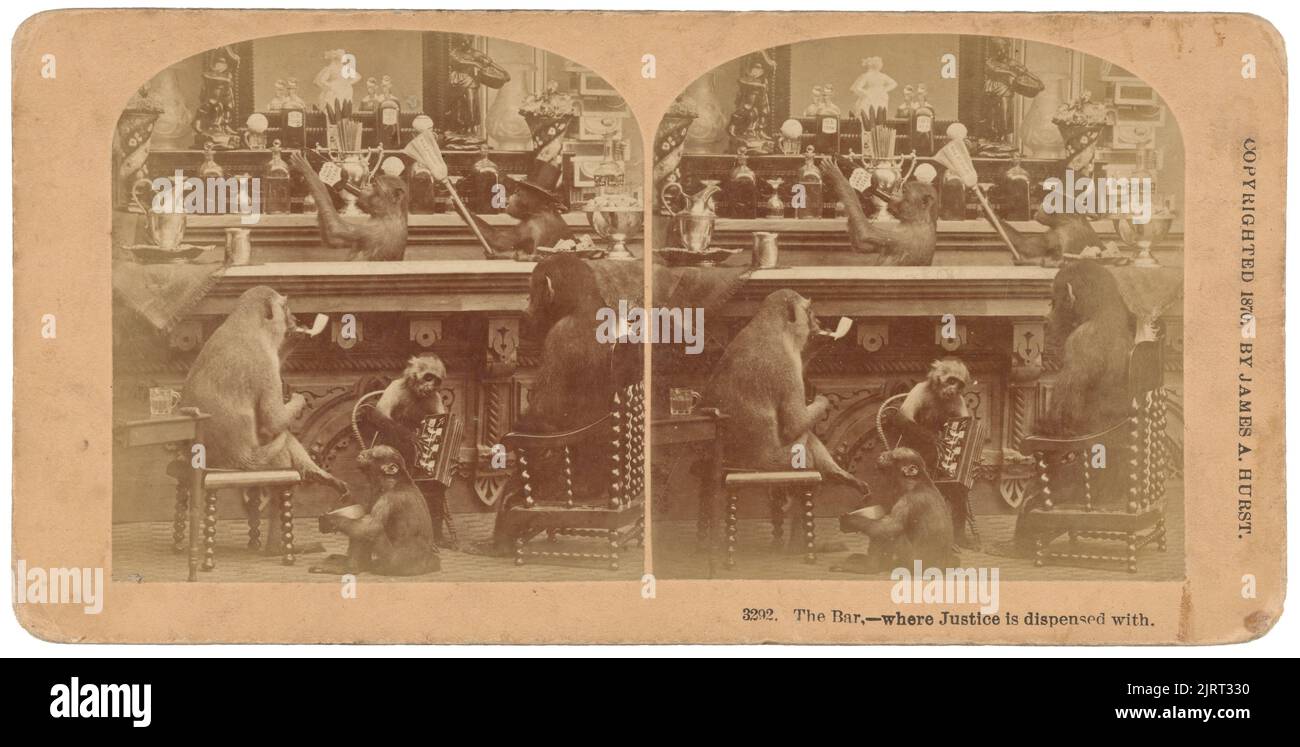 The Bar - where Justice is dispensed with, 1870, United States, by ...