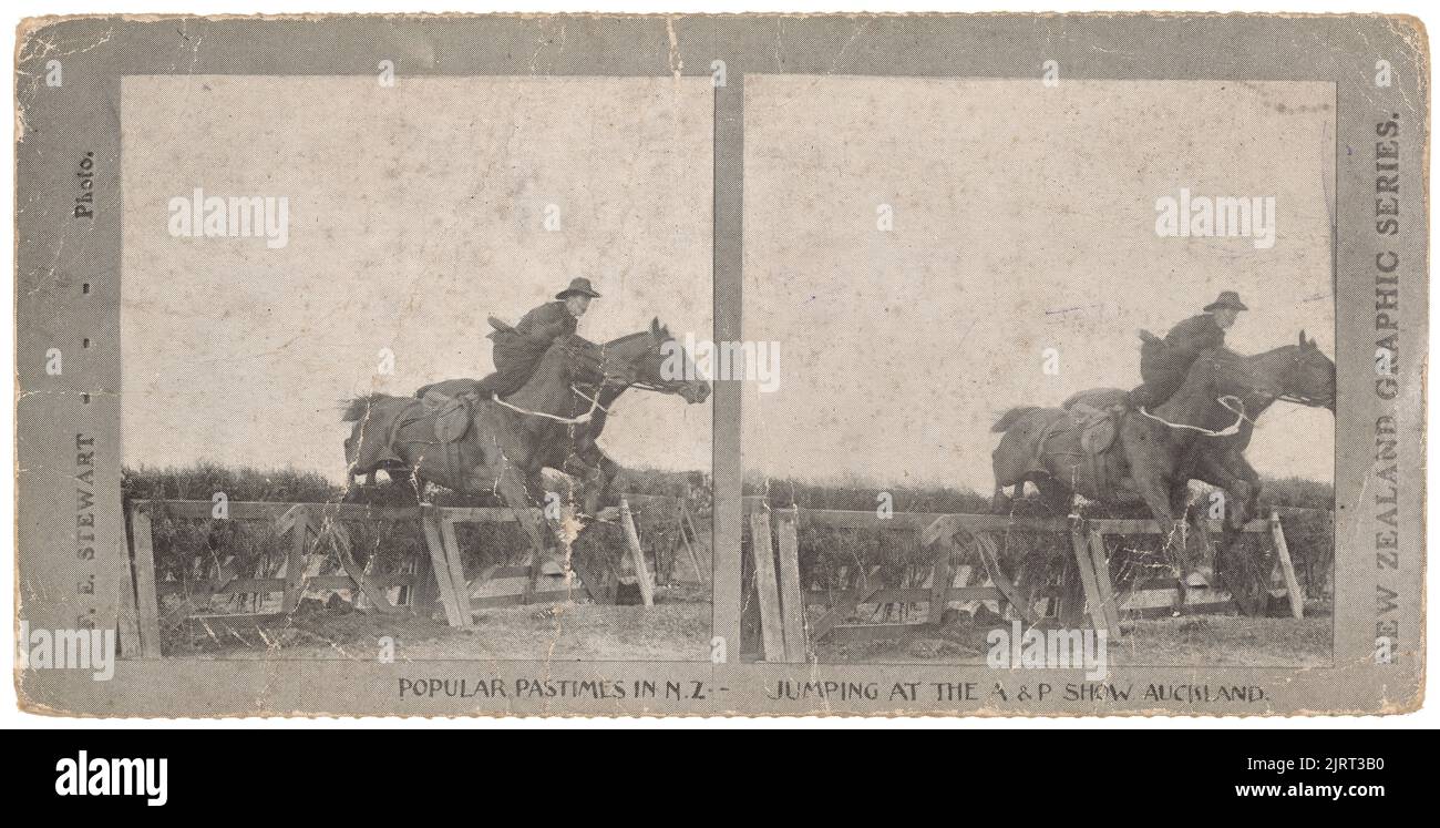 Popular pastimes in N.Z. - Jumping at the A & P Show, Auckland, 1900s ...
