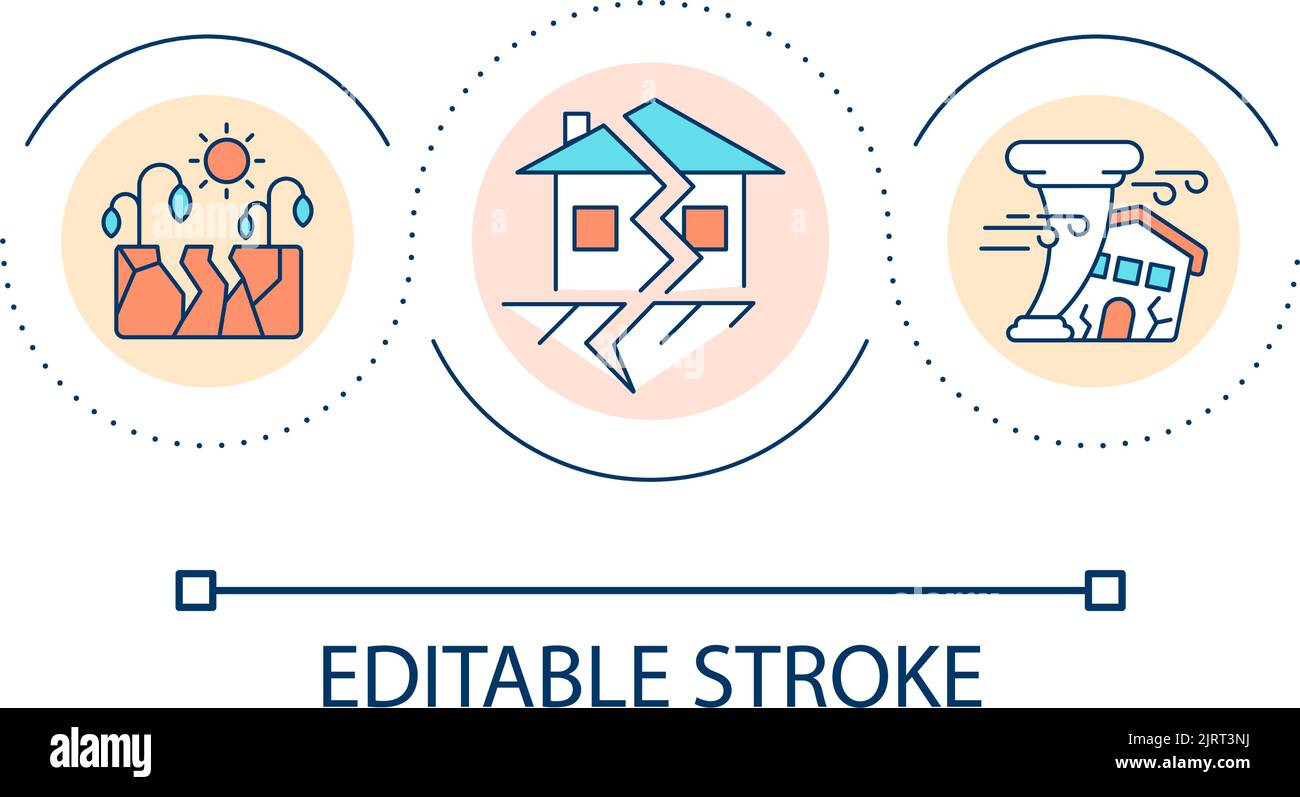 Natural disaster loop concept icon Stock Vector Image & Art - Alamy