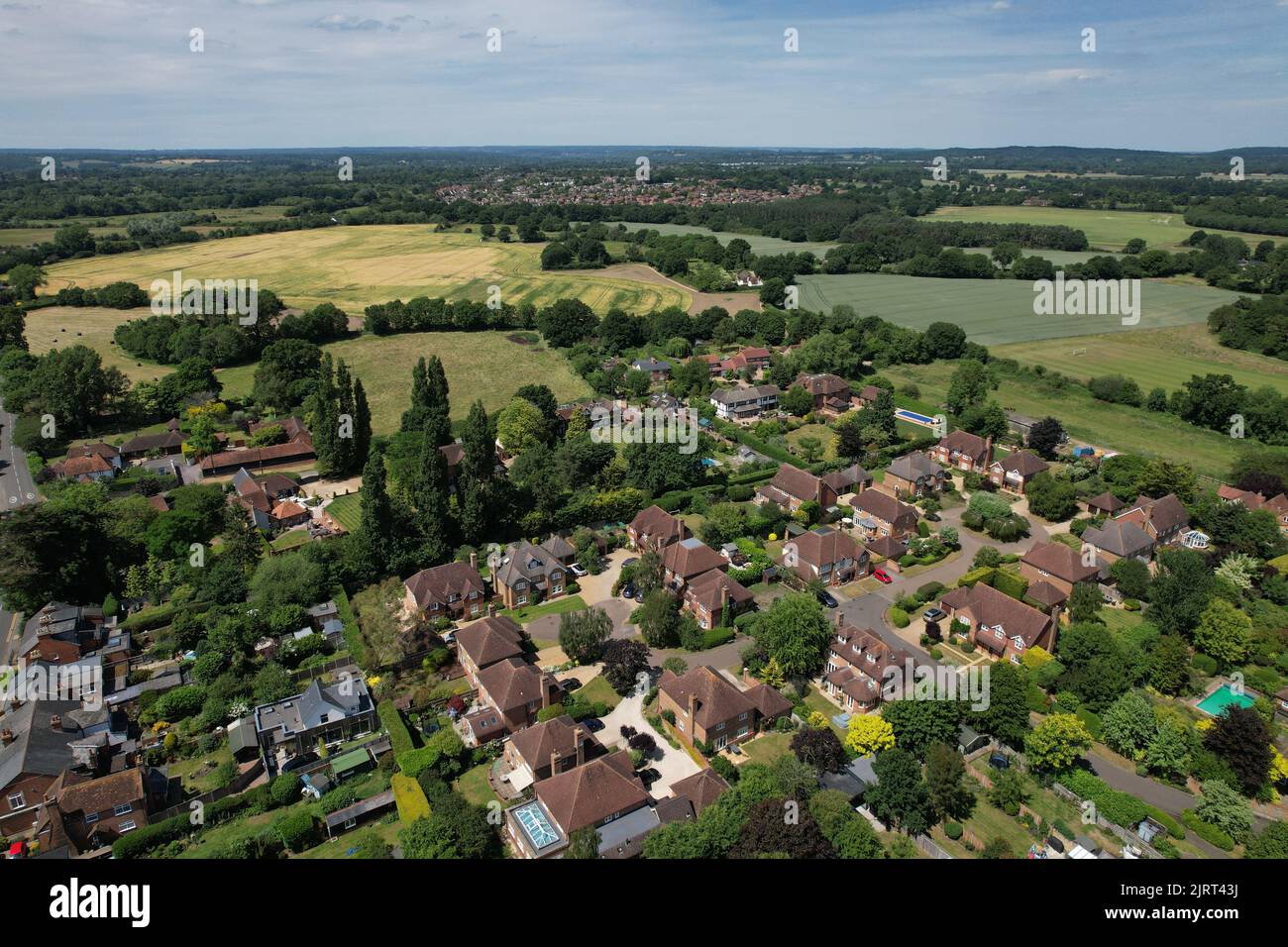Aerial photo of Hurst, Berkshire UK Stock Photo - Alamy