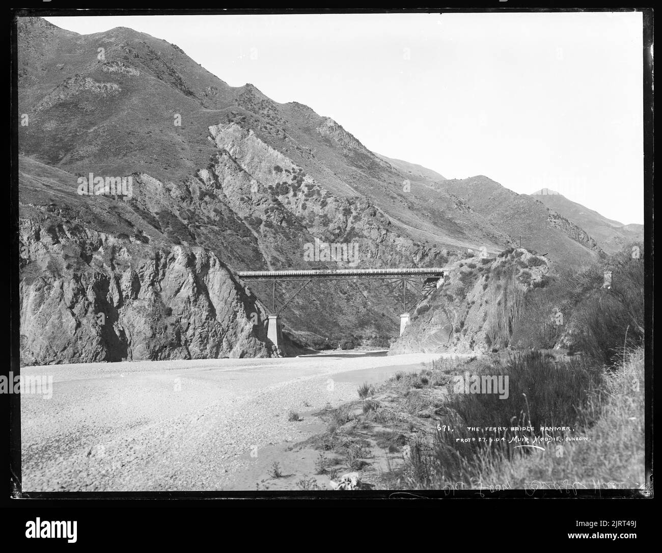 The Ferry Bridge, Hanmer, New Zealand, by Muir & Moodie Stock Photo - Alamy