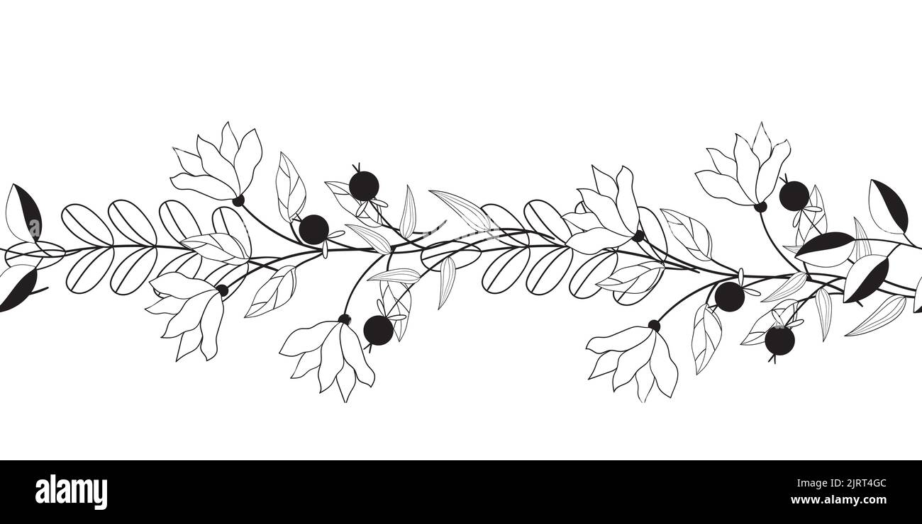 Big garden border Stock Vector Images - Alamy