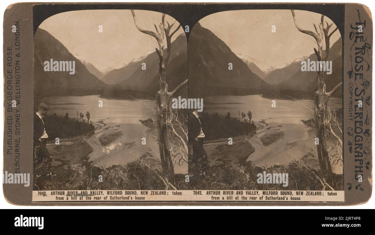 Arthur River and Valley, Milford Sound, circa 1900, Melbourne, by ...
