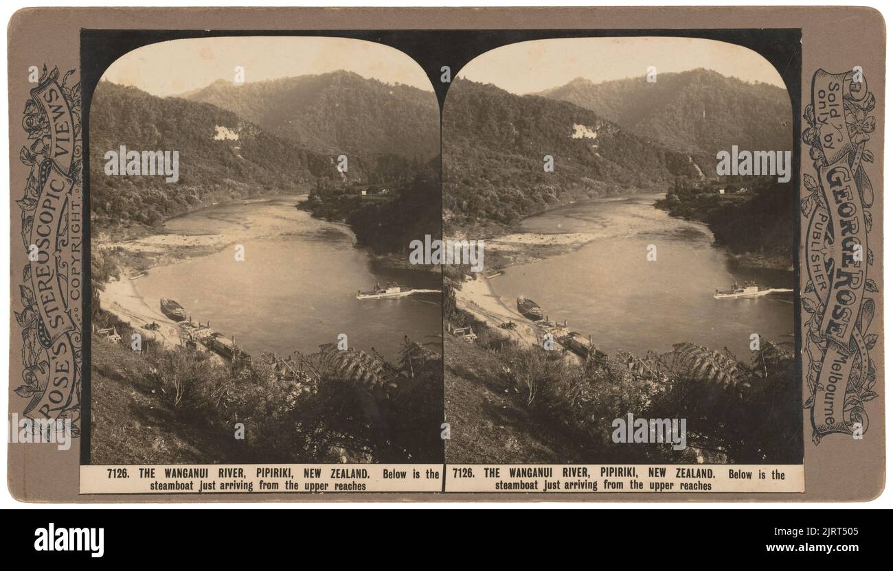 The Wanganui River, Pipiriki, circa 1900, Melbourne, by George Rose ...