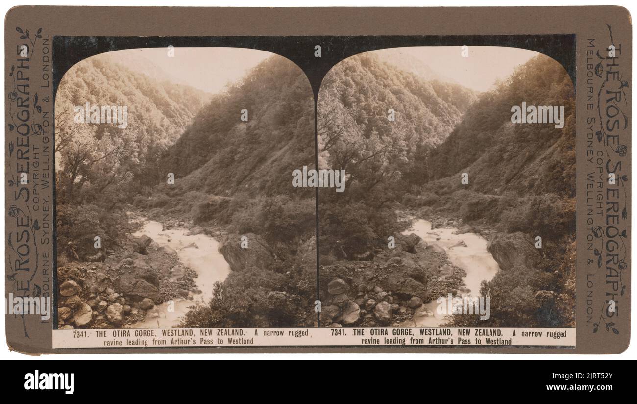 The Otira Gorge, circa 1900, Melbourne, by George Rose Stock Photo - Alamy