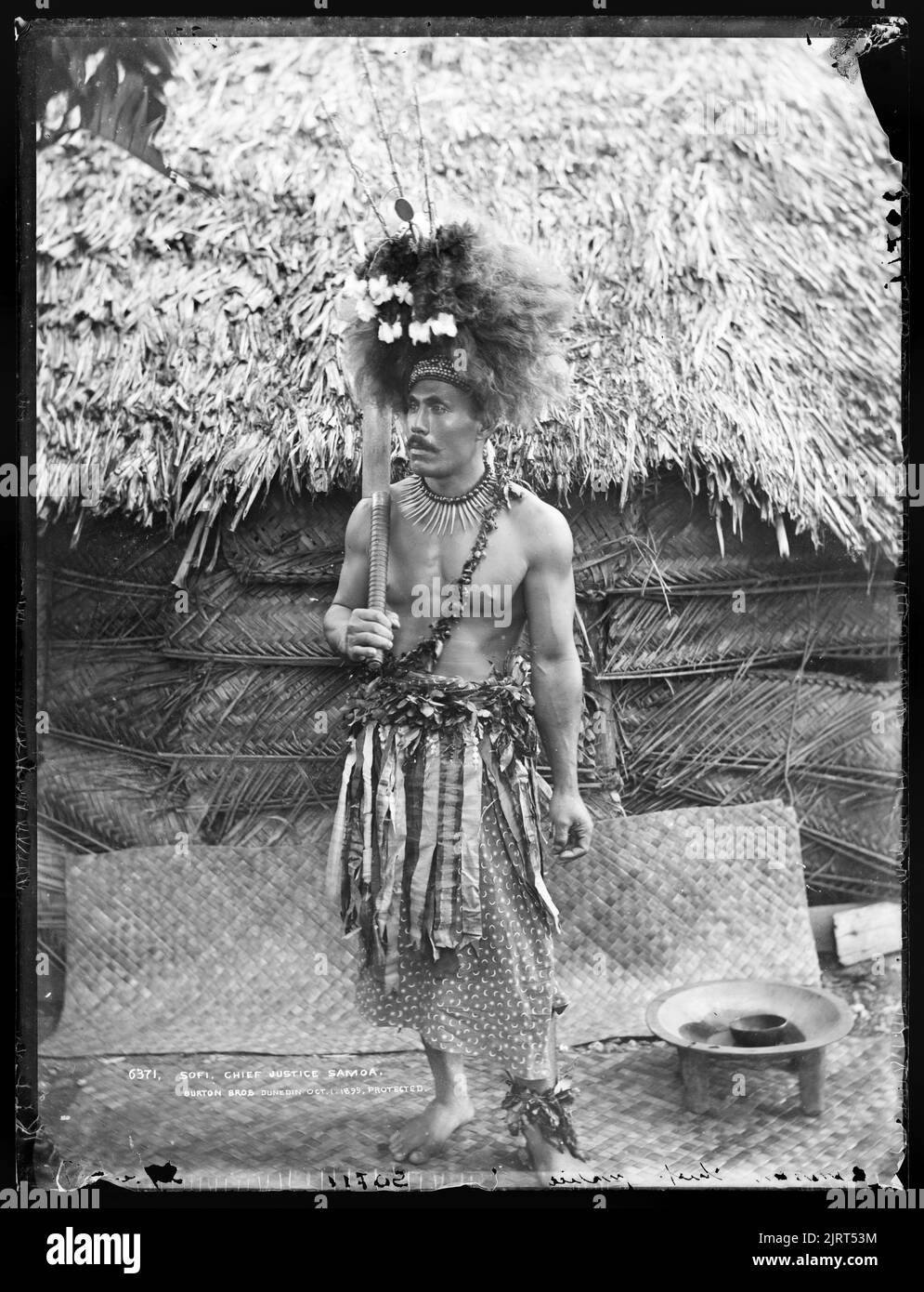 Sofi, Chief Justice Samoa, New Zealand, by Muir & Moodie Stock Photo ...