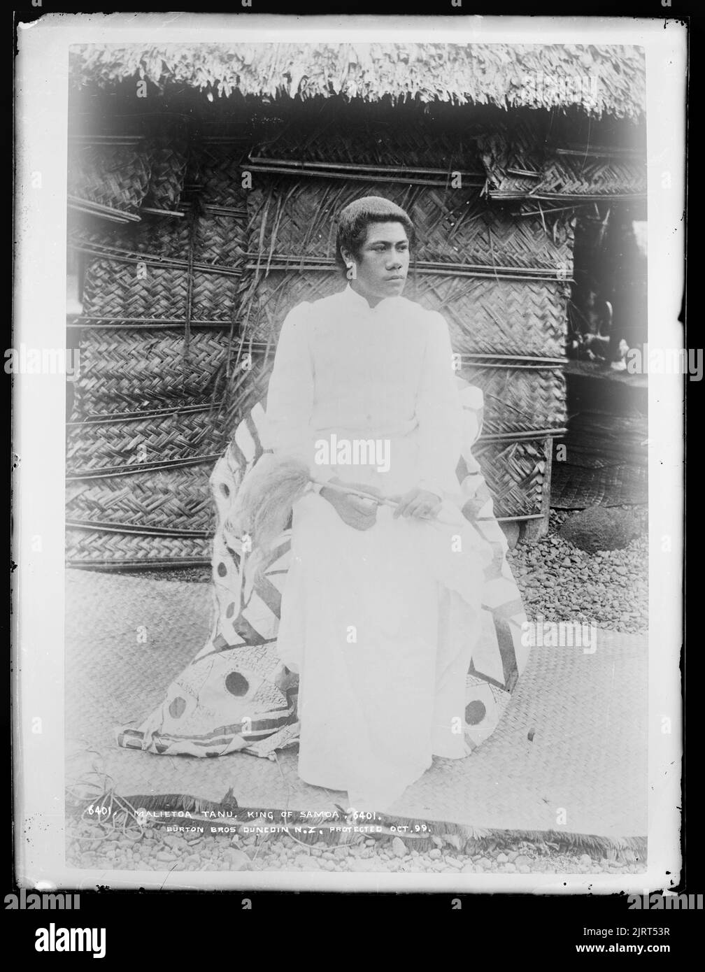 Malietoa Tanu, King of Samoa, New Zealand, by Muir & Moodie Stock Photo ...