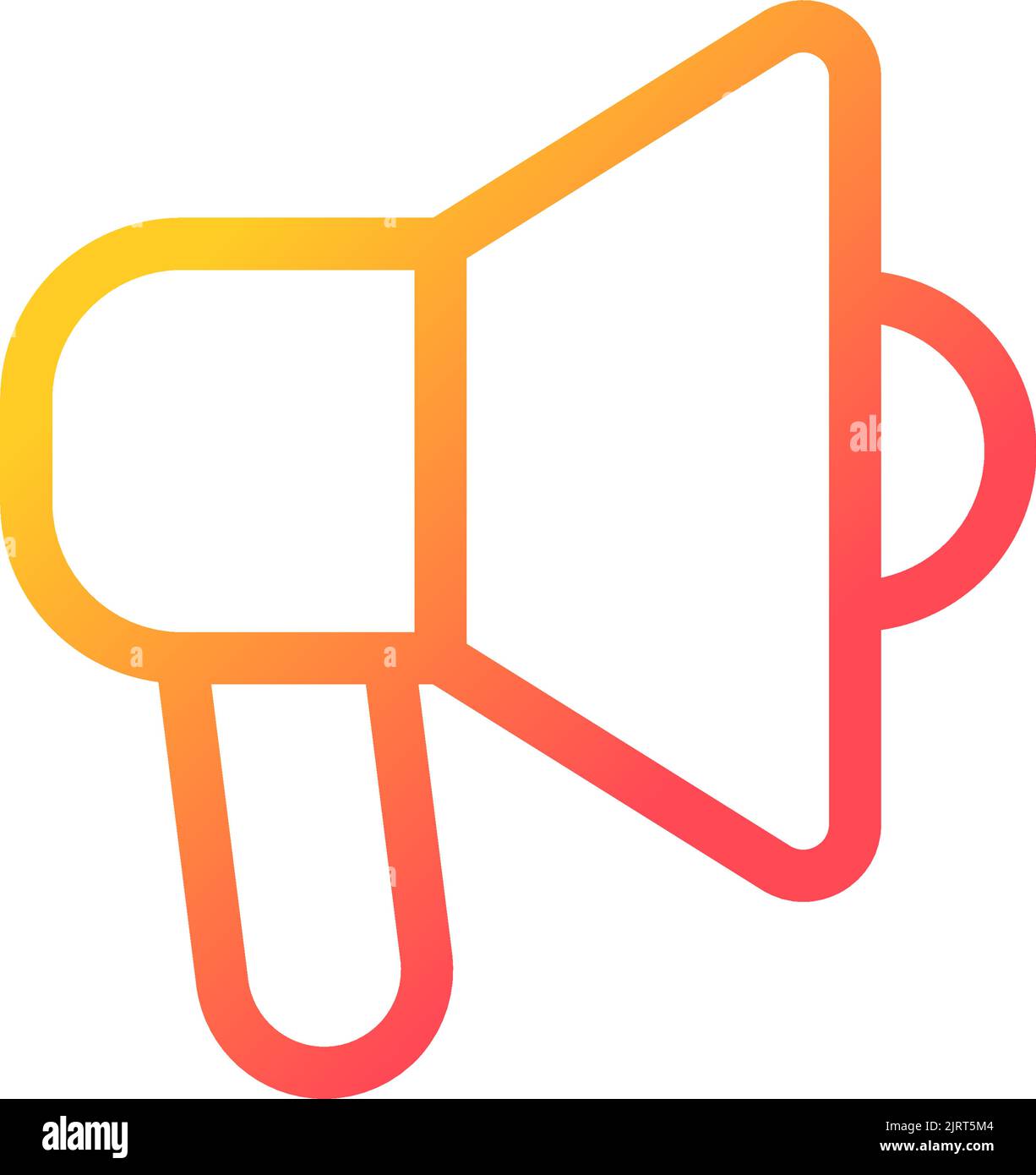 Handheld megaphone pixel perfect gradient linear ui icon Stock Vector Image & Art - Alamy