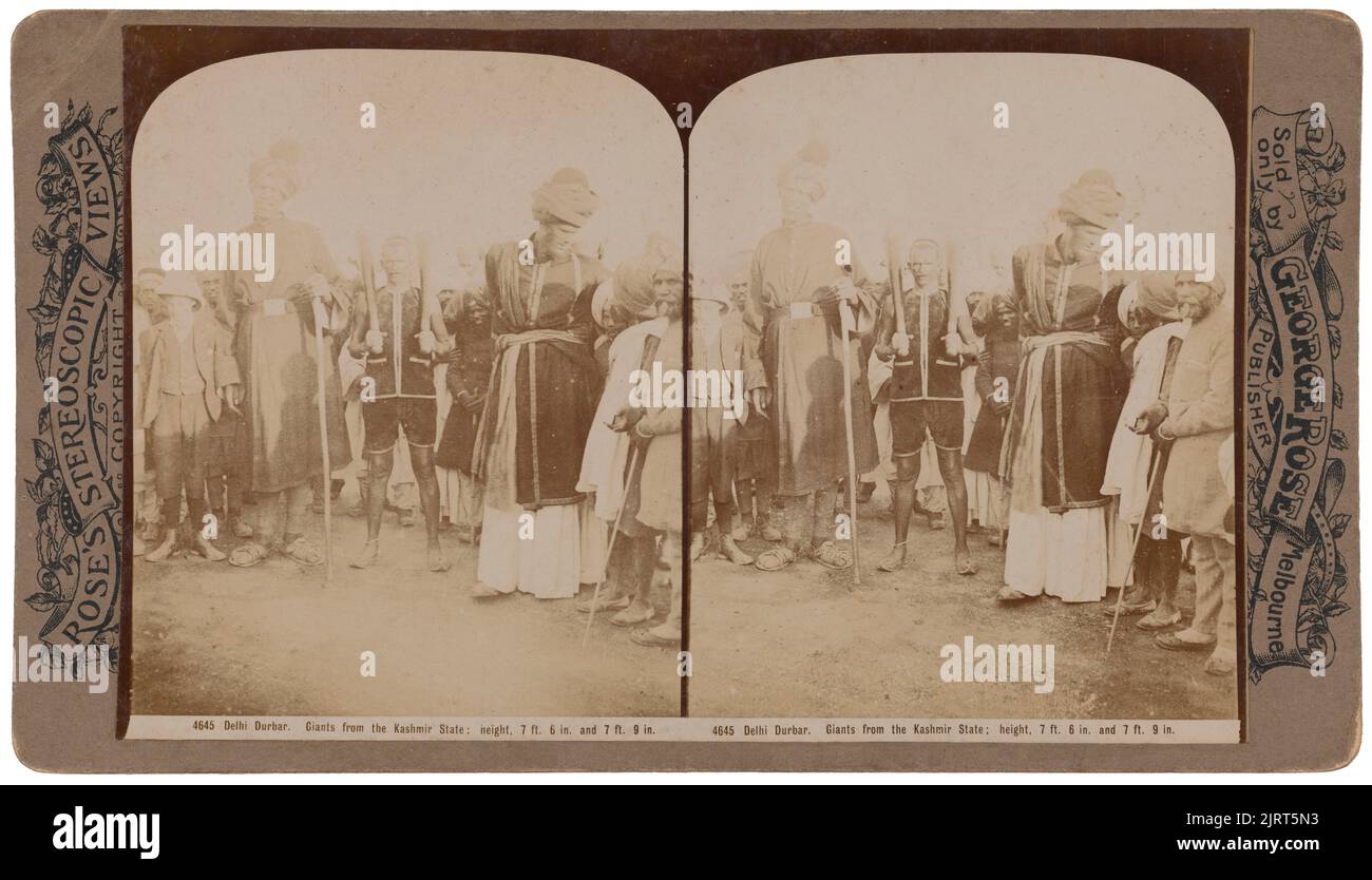Dehli Durbar. Giants from the Kashmir State, circa 1865, Kashmir, by ...