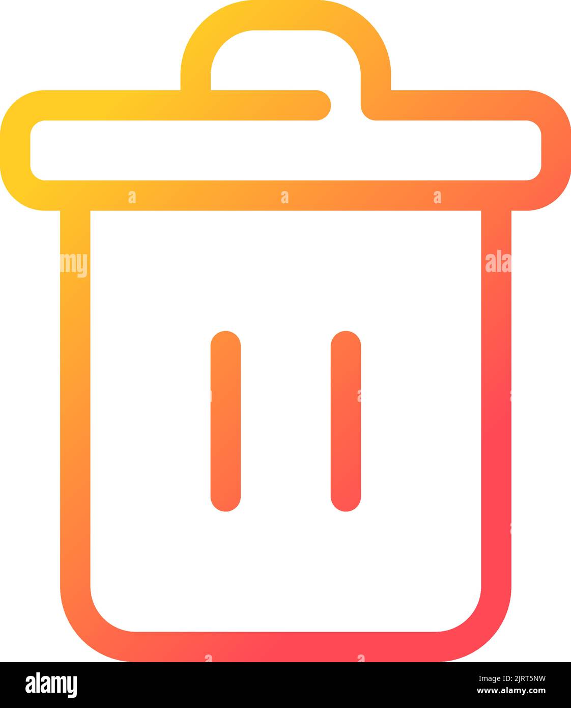 Trash can pixel perfect gradient linear ui icon Stock Vector Image ...