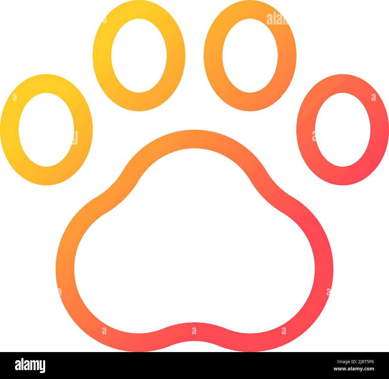 Pet paw pixel perfect gradient linear ui icon Stock Vector Image & Art - Alamy