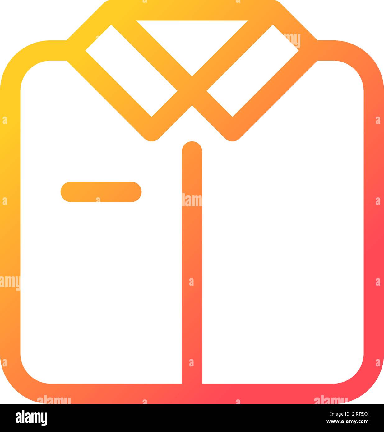 Folded Shirt Pixel Perfect Gradient Linear Ui Icon Stock Vector Image