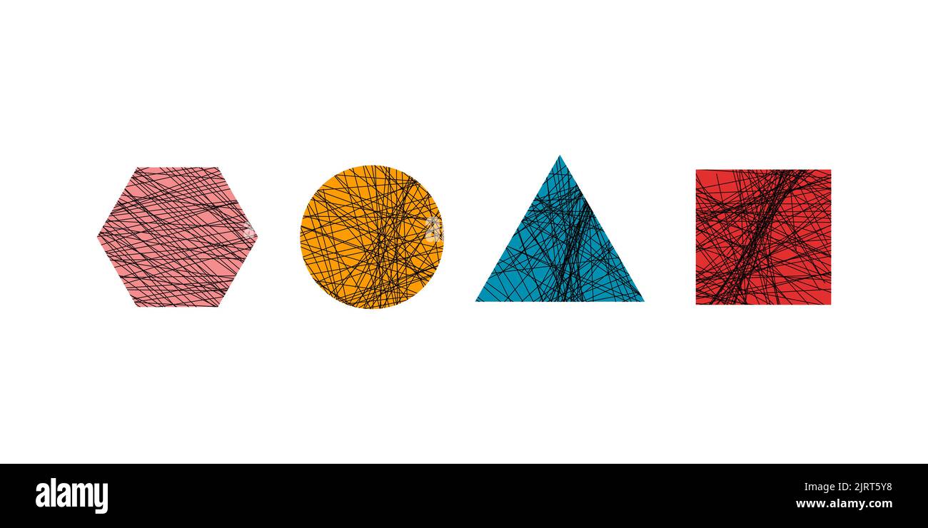 Set square linear shapes Cut Out Stock Images & Pictures - Alamy