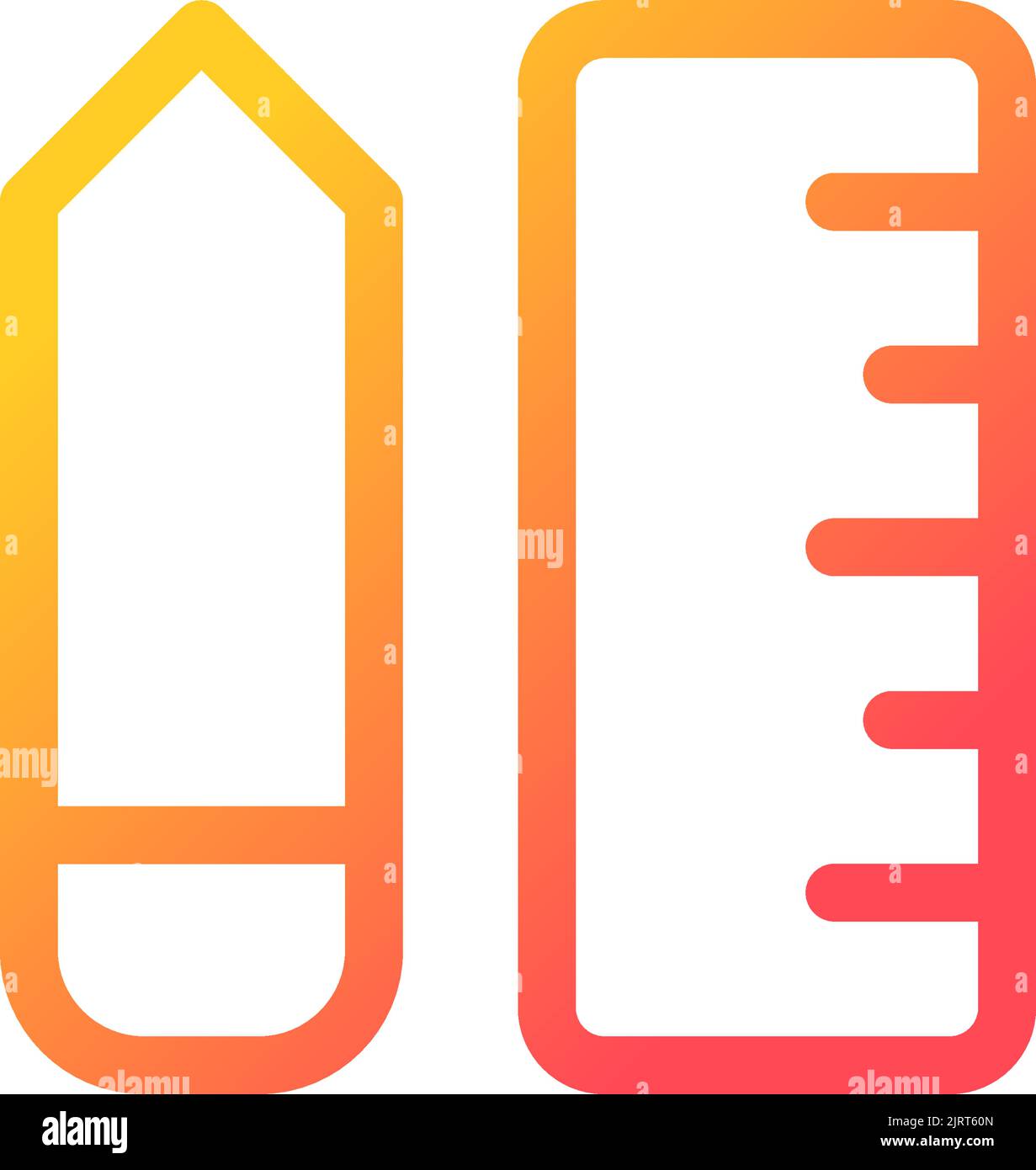 Stationery Pixel Perfect Gradient Linear Ui Icon Stock Vector Image