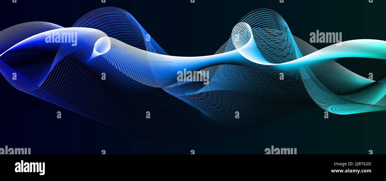 Wavy fluid, thin waves, abstract lines Stock Vector Image & Art - Alamy