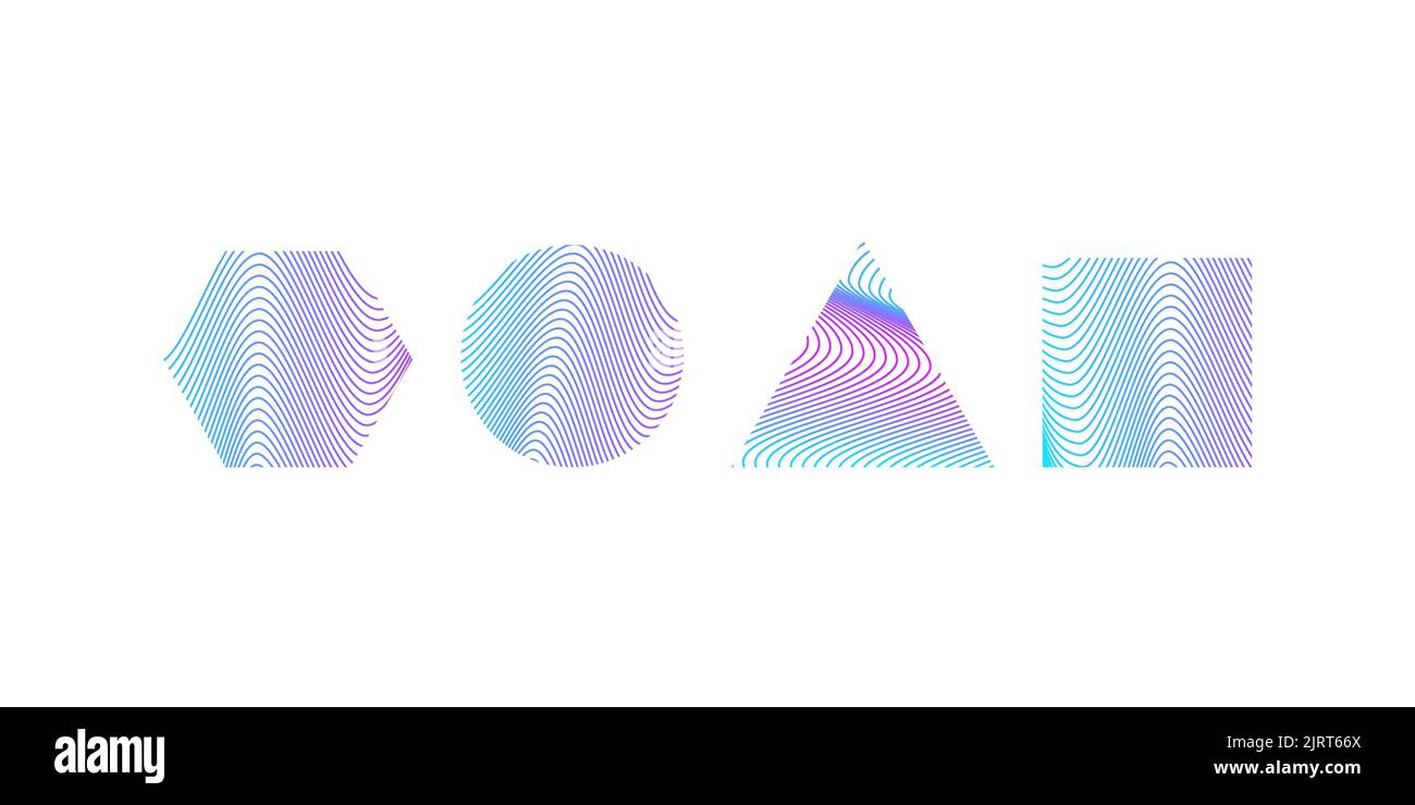 Set square linear shapes Cut Out Stock Images & Pictures - Alamy