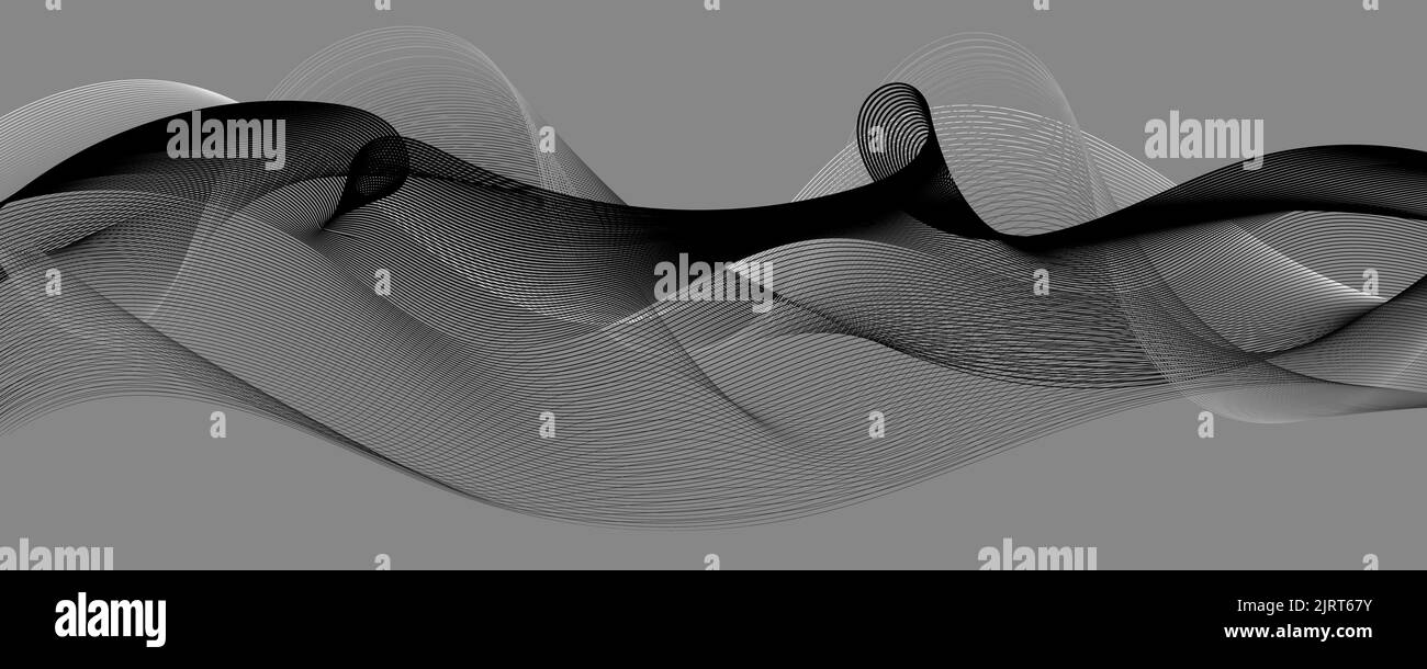 Wavy fluid, thin waves, abstract lines Stock Vector Image & Art - Alamy