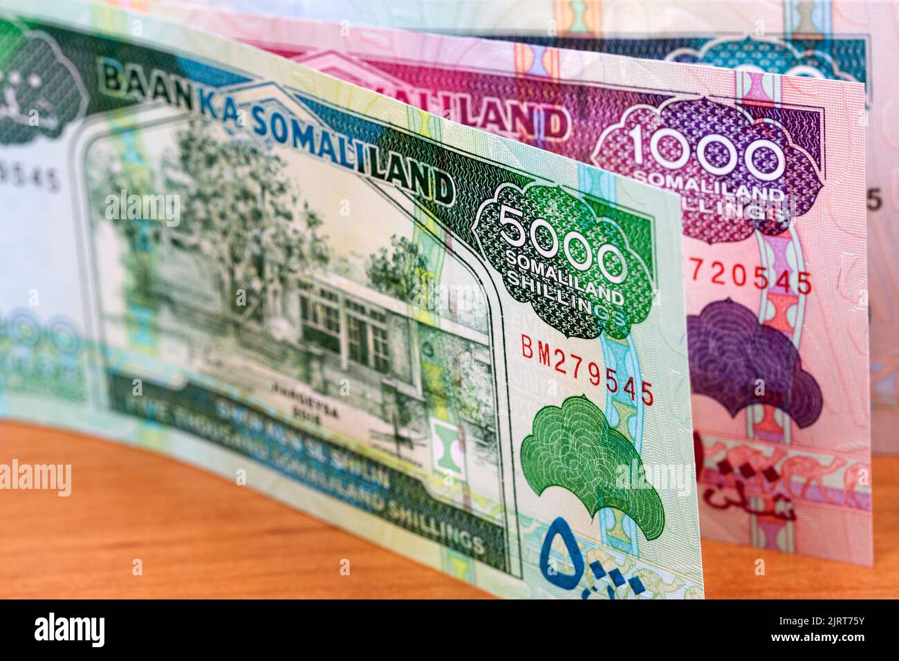 Somaliland money - shilling a business background Stock Photo - Alamy