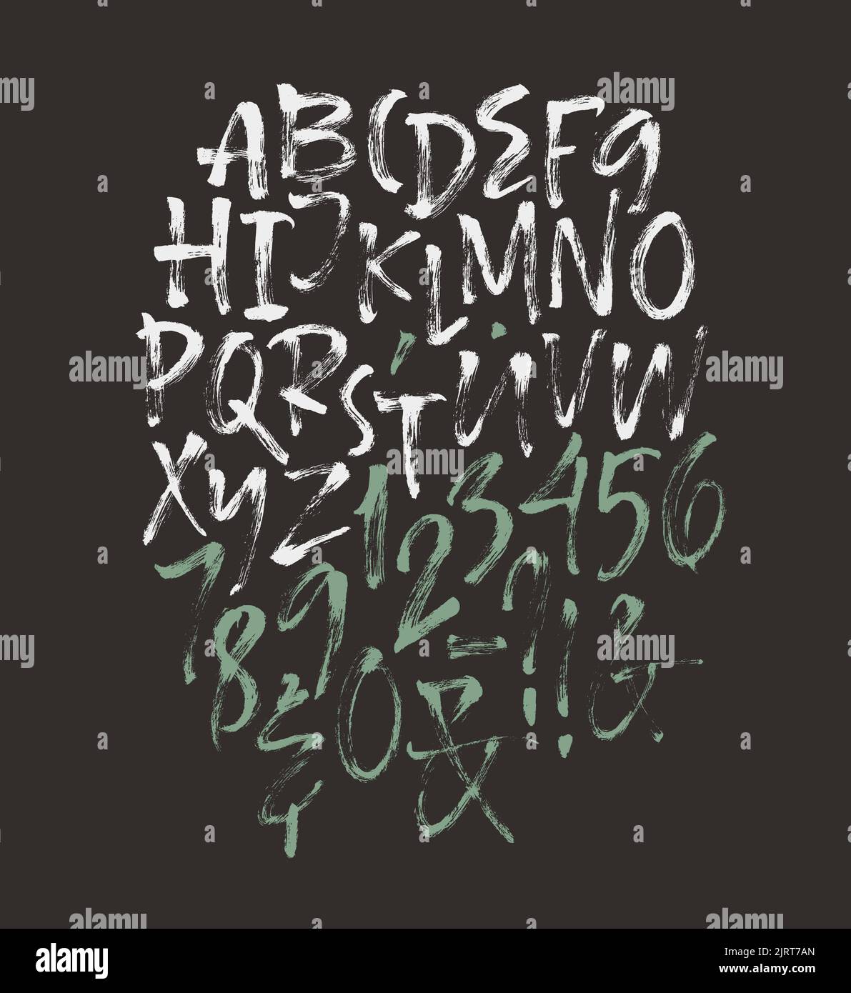 Handwritten script font. brush font. uppercase, numbers, punctuation ...