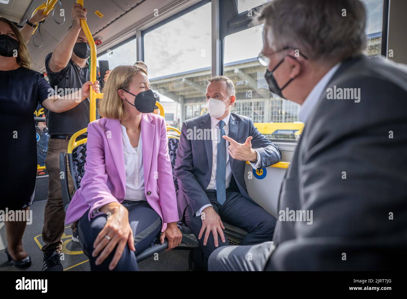 Berlin, Germany. 26th Aug, 2022. Presentation of the new e-bus type ...