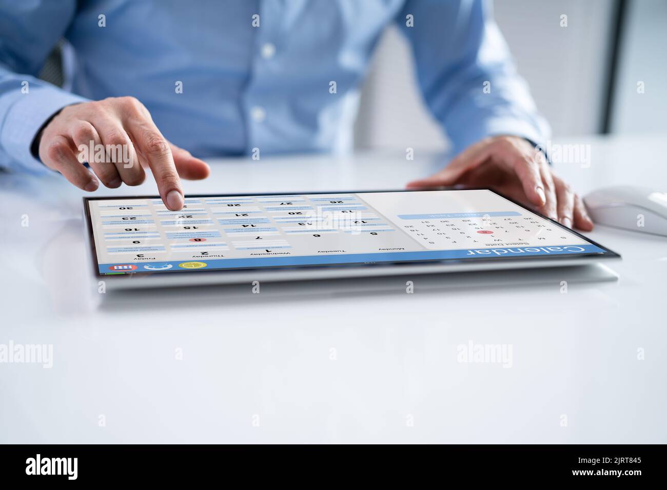 Appointment Schedule Planner And Date Calendar On Tablet Stock Photo ...