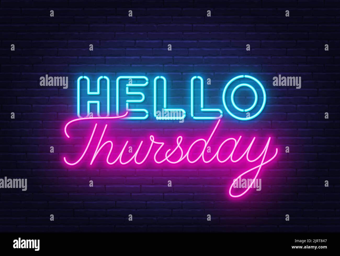 Hello Thursday sign on brick wall background Stock Vector Image & Art ...
