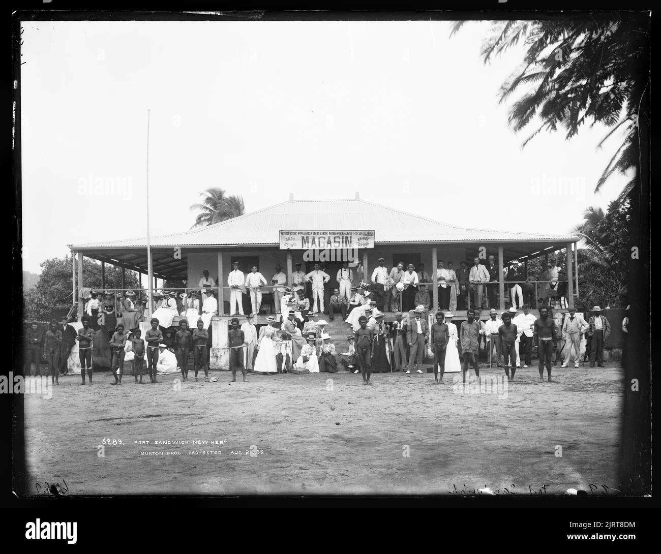 Port Sandwich, New Hebrides, New Zealand, by Muir & Moodie Stock Photo ...