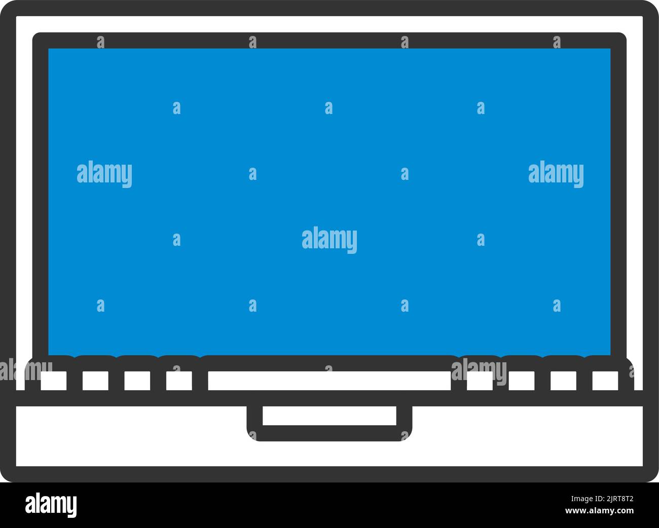 Laptop Icon. Editable Bold Outline With Color Fill Design. Vector ...