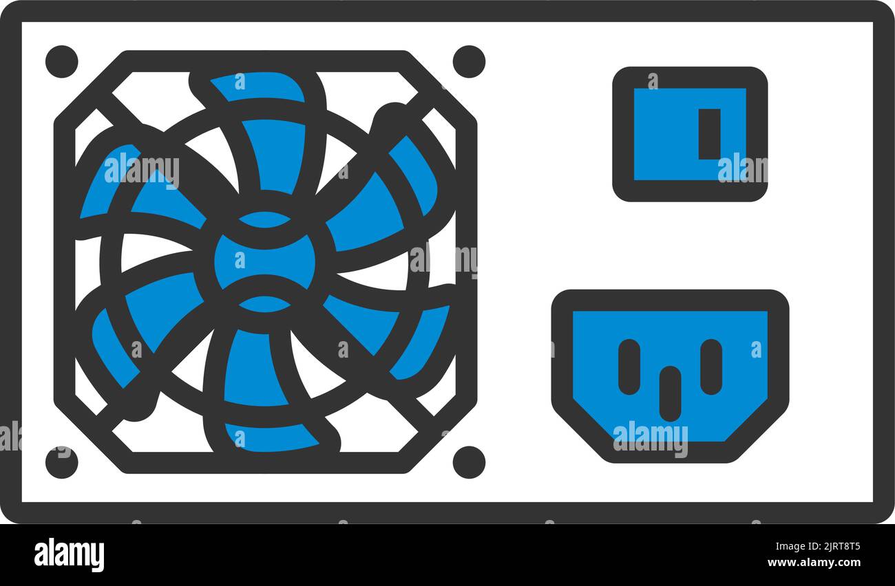 Power Unit Icon. Editable Bold Outline With Color Fill Design. Vector ...