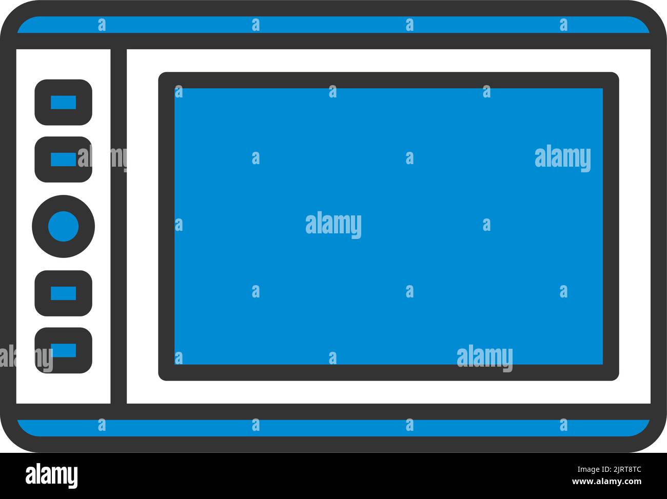 Graphic Tablet Icon. Editable Bold Outline With Color Fill Design ...
