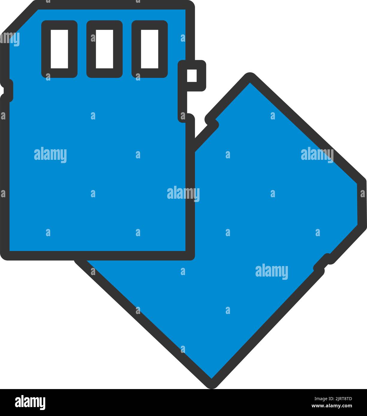 Memory Card Icon. Editable Bold Outline With Color Fill Design. Vector ...