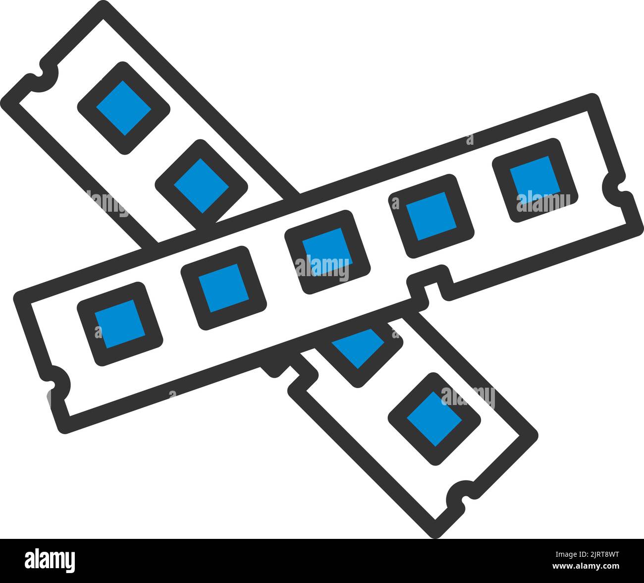 Computer Memory Icon. Editable Bold Outline With Color Fill Design. Vector Illustration Stock ...