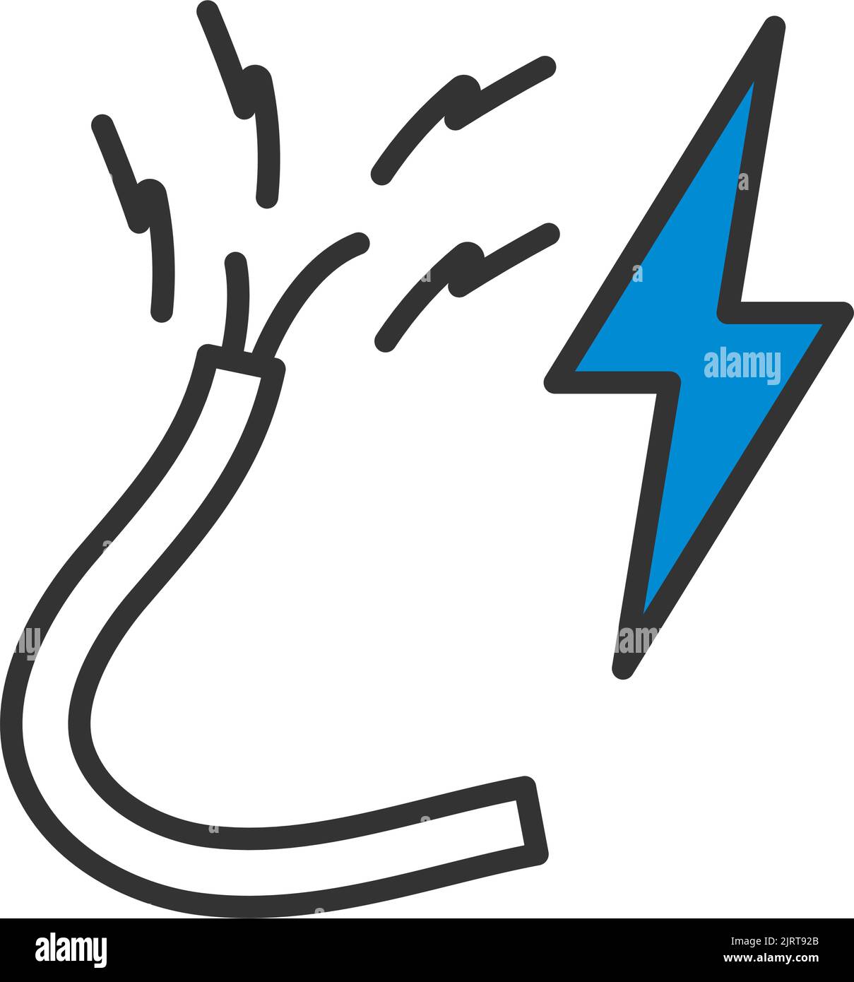 Icon Of Wire. Editable Bold Outline With Color Fill Design. Vector ...