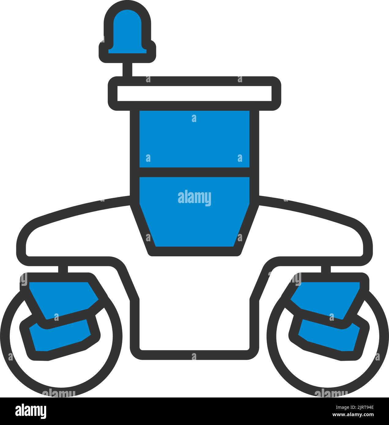 Icon Of Road Roller. Editable Bold Outline With Color Fill Design ...