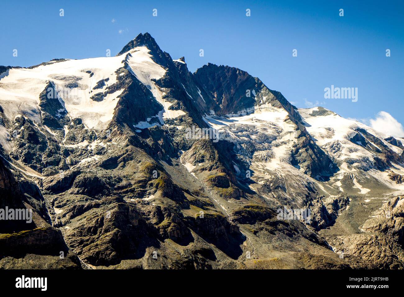 The view of Grossglockner, the the highest mountain in Austria - taken ...