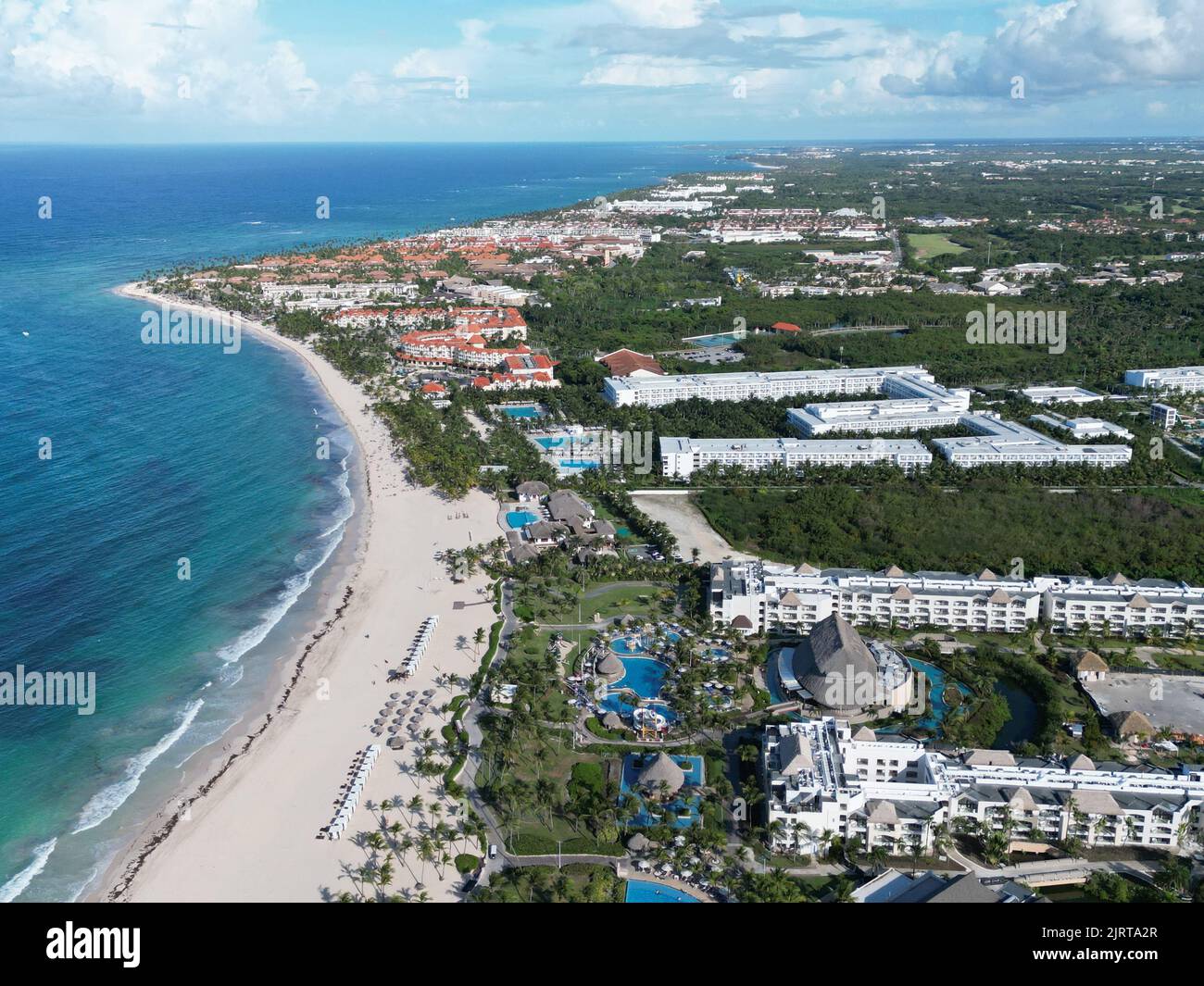 An aerial view of the coastal resort and the sea Stock Photo - Alamy