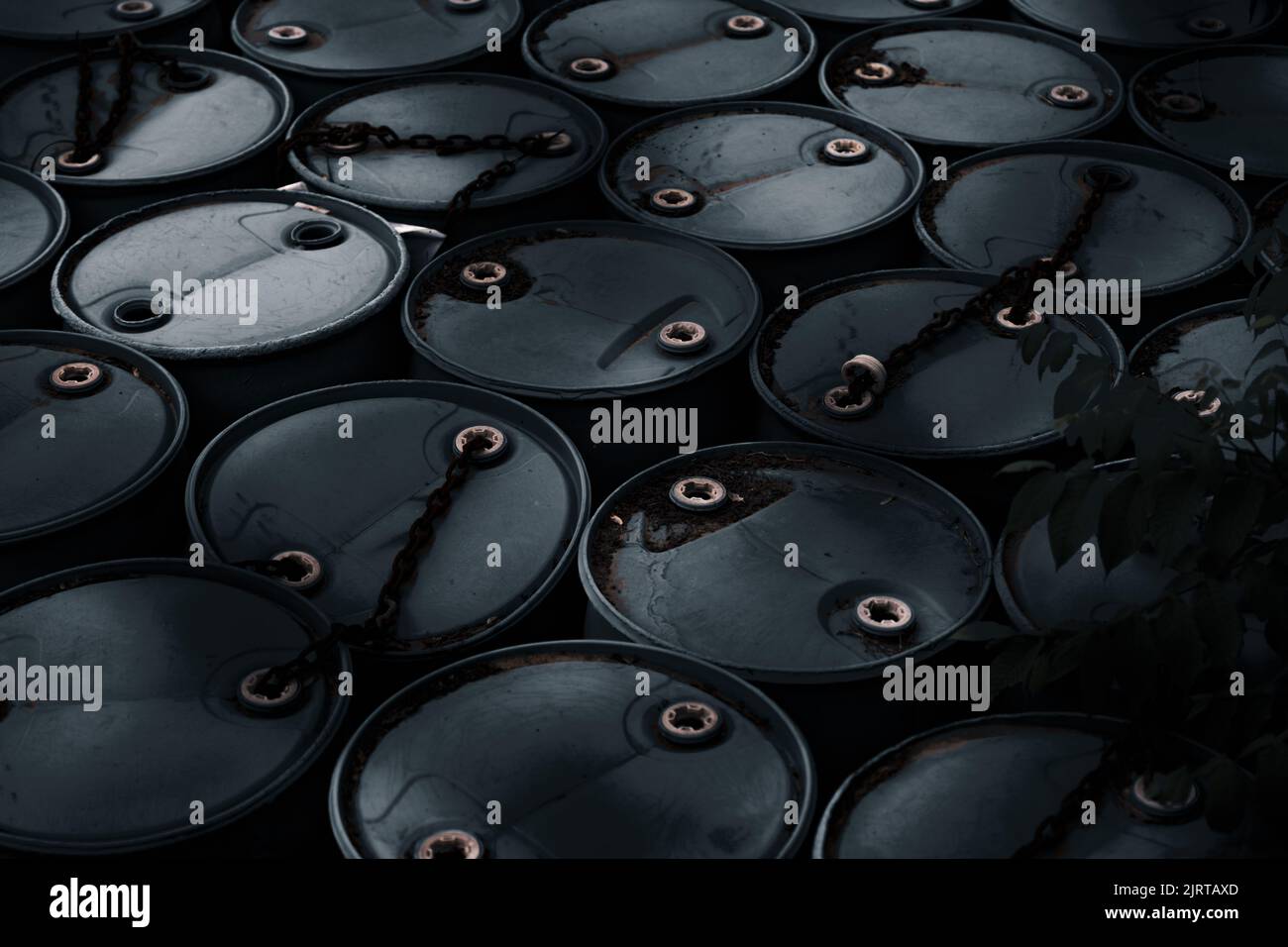Oil barrel top view hi-res stock photography and images - Alamy